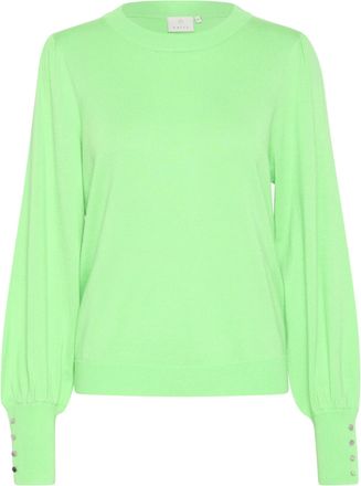 Kaffe Strickpullover KAlizza Damen Strickpullover Langarm Rundhals Mode Pulli XL, Spring Bouquet XL