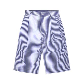 Comme Des Gar&ccedil;ons Homme, Shorts, Bleu, Taille: S Pleat-Detail Wide-Leg Shorts