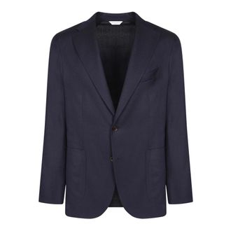 Boglioli Hopsack-Gewebe. Klassischer Schnitt. - - Jackets - Herren - Blau - L
