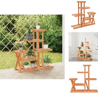 vidaXL Blumenst&auml;nder 95x25x96 cm Massivholz Tanne - Holzpflanzenst&auml;nder - Tannenzapfenst&auml;nder - Blumentr&auml;ger - Gartendeko - Vintage Stil
