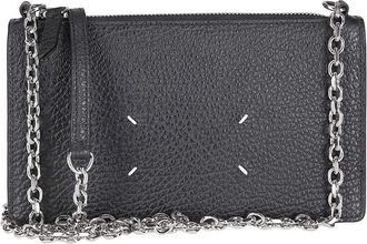 Maison Margiela Portemonnaie - Portacarte Zipped Wallet On Chain - Gr. unisize - in Schwarz - für Damen