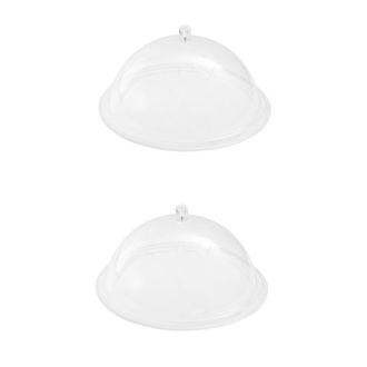 Garneck 2 STK Lebensmittelabdeckung Lebensmittelisolierung Acryl Kuchenkuppel 8 Zoll Speisen warmhalten abdeckplane durchsichtig Zelt Lebensmitteldeckel Glas 