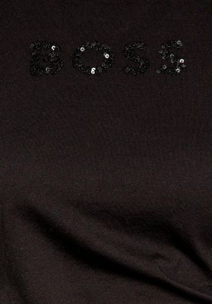 BOSS T-Shirt Epka mit Pailetten-Logo (1-tlg)