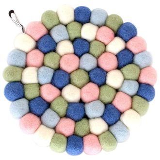 Aveva Filz Deko Untersetzer Topfuntersetzer rund Reiner Wollfilz, Aveva:Sea