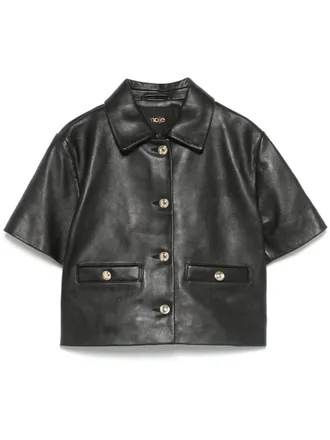 Maje veste en cuir - Noir