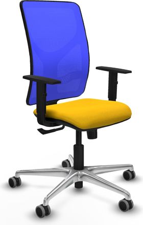 Piqueras y Crespo Telearbeitsstuhl mit 1D-Armlehnen, h&ouml;henverstellbare Lendenwirbelst&uuml;tze, ausgestattet mit 3 Positionen und Schneidschaum, mit Rollen von 65 mm, Parket