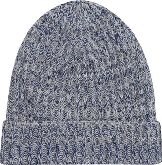 Malo Homme, Accessoires, Bleu, Taille: ONE Size Bonnet en maille c&ocirc;tel&eacute;e