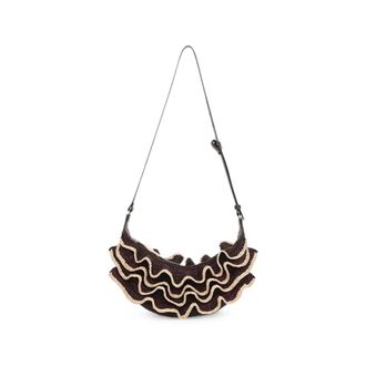 Zimmermann Femme, Sacs, Brun, Taille: ONE Size Goldentime Ruffle Shoulder Bag