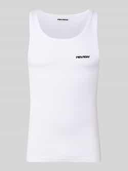 Review Tanktop in Ripp-Optik mit Logo