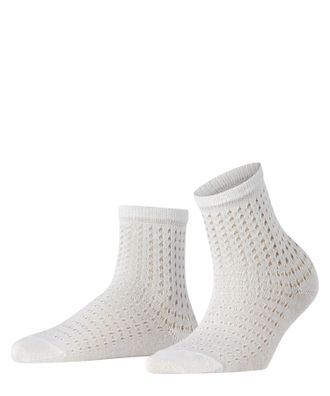 Falke Damen Socken Beach Drop W Sso Baumwolle Leinen gemustert 1 Paar, Weiß White 2000, 35-38