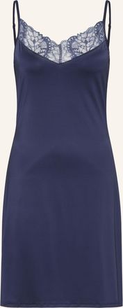 Hanro Neglig&eacute; Azelia Aus Satin blau
