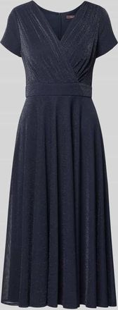 Vera Mont Tailliertes Cocktailkleid mit V-Ausschnitt