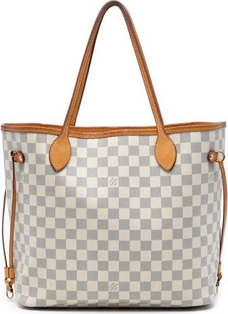 Louis Vuitton Shopper - Damier Azur Neverfull MM - Gr. unisize - in Wei&szlig; - f&uuml;r Damen