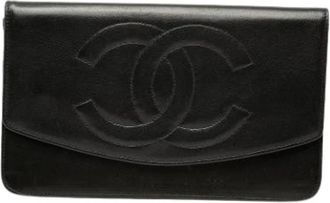 Chanel Portefeuille Long Pre-owned - Femme - Pre-owned - Noir - Taille: ONE Size