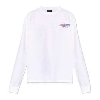 Dsquared2 Homme, Tops, Blanc, Taille: M T-shirt &agrave; manches longues