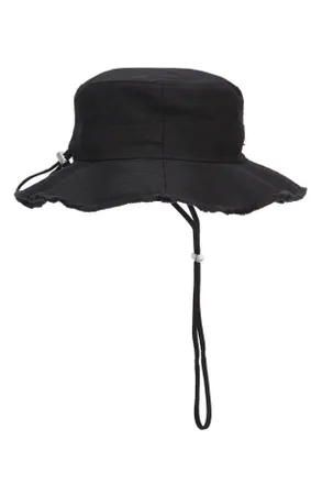 Jacquemus Womens Le Bob Artichaut Black Cotton Cappelli Hat