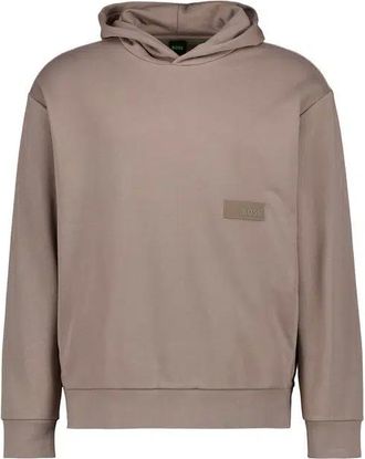 HUGO BOSS Herren Hoodie blau Baumwolle unifarben