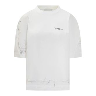Givenchy T-Shirt aus Baumwolle - - Tops - Damen - Wei&szlig; - XS