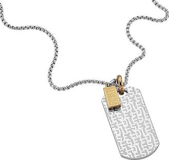 Diesel Homme en acier inoxydable avec fermoir mousqueton Collier dog tag