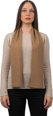 DALLE PIANE CASHMERE Mini Écharpe 100% cachemire - Made in Italy - Femme/Homme, Couleur: Chameau, Taille unique