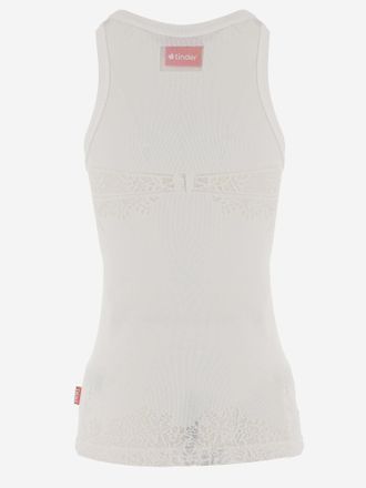 Diesel Womens Tank Top - White Cotton