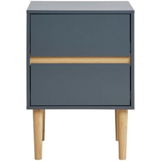 ebuy24 Bisley Beistelltisch 2 Schubladen dunkelgrau