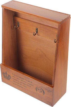 Angoily Retro Wandmontierter Schlüsselhalter Holzbox Praktische Aufbewahrung Langlebig Umweltfreundlich Glatte Oberfläche Einfache Installation für Zuhause un