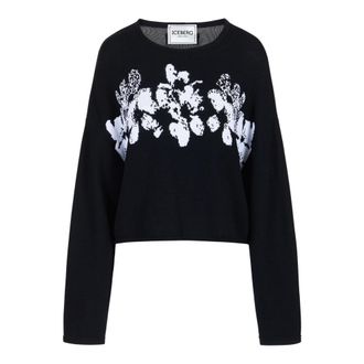 Iceberg Femme, Pulls, Bleu, Taille: 38 FR Pull ras du cou oversize