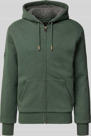 Superdry Regular Fit Sweatjacke mit geteilter K&auml;nguru-Tasche Modell Borg