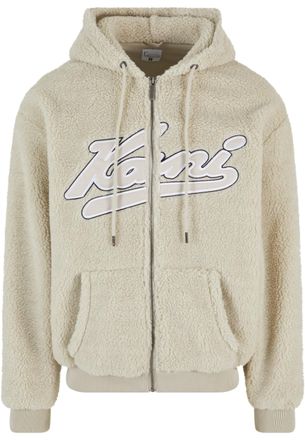 Karl Kani Herren KM223-001-2 Varsity OS Teddy Zip Hoodie Cream Cream, XL