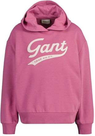 GANT Damen Script Graphic Hoodie Kapuzenpullover, Dark Lavender, XL
