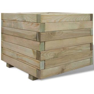 vidaXL Vidaxl - Lit sur&eacute;lev&eacute; en bois de pin impr&eacute;gn&eacute; 50x50x40 cm - R&eacute;sistant &agrave; la pourriture - Assemblage facile - Pour balcon, terrasse ou patio