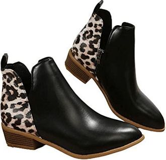 E.SSUE Bottines Femme Talons &eacute;Pais En Cuir Hiver Chaud Mode Bottes A Talon Grand Taille Talon Carre Sexy Mode Pas Cher Chaussures &agrave; Lacets Talons Cavali&egrave;Res 
