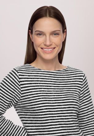 Betty Barclay Sweatshirt BETTY BARCLAY Damen mit Kordelzug, Damen, Gr. 48, schwarz-wei&szlig; (wei&szlig;, schwarz), Steppware, Obermaterial: 48% Polyester, 30% Polyamid, 22% V