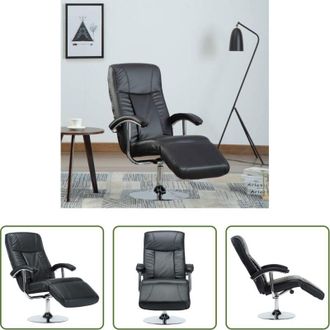 vidaXL Kunstleder - TV-Sessel Schwarz Kunstleder