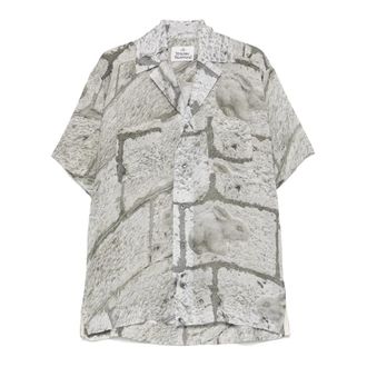 Vivienne Westwood Homme, Chemises, Gris, Taille: M Chemise Camp Rabbit