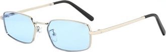 Generic Lunettes De Soleil &Agrave; Petite Monture En M&eacute;tal For Hommes, For Lext&eacute;rieur, Les D&eacute;placements, Vacances(Blue)
