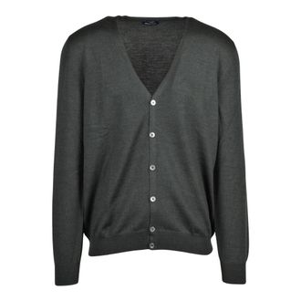 Barba V-Ausschnitt-Strickjacke - - Knitwear - Herren - Gr&uuml;n - 2XL