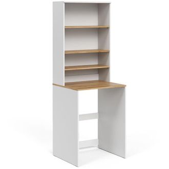 Vicco Armoire machine &agrave; laver Viktor, Blanc/Artisan, 66x88.2cm 2 pi&egrave;ces avec &eacute;tag&egrave;re, Vicco