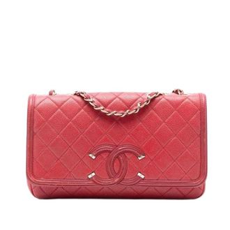 Chanel Pre-owned CC Filigree Flap - - Pre-owned - Damen - Rot - ONE SIZE