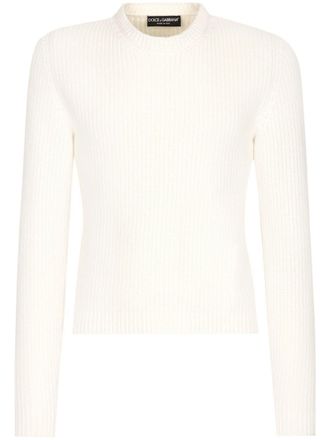 Dolce & Gabbana Pullover mit rundem Ausschnitt - Weiß