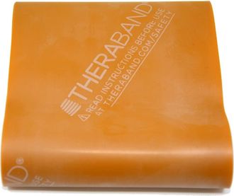 Theraband Thera-Band original &Uuml;bungsband + &Uuml;bungsbuch gratis ca. 3m lang (Gold)