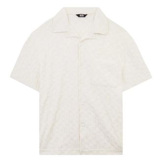 GCDS Gcds, Homme, Chemises, Blanc, Taille: L Chemise Monogram en &Eacute;ponge