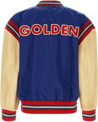 Golden Goose Varsity-Style Nylon Bomber Jacket - Navy
