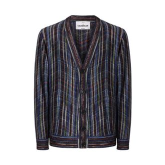 Missoni Woll- und Viskose-Strickjacke mit Seitentaschen - - Knitwear - Herren - Mehrfarbig - M