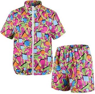 Generic Costume de sport pour couple - Pour cosplay et performance sur sc&egrave;ne - Neuf pantalons de costume pour femme, rose, XXL