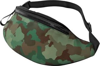 Generic Fourr&eacute; De Camouflage Sacs Banane Unisexe Sac De Voyage R&eacute;glable Sacoche Ceinture Pour Homme Course &Agrave; Pied Festival 14X35Cm