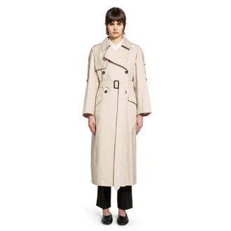 Max Mara Wide Water-repellent Twill Trench Coat
