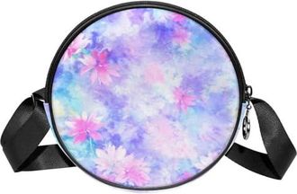 Generic Petit sac &agrave; bandouli&egrave;re rond pour femme, sac &agrave; bandouli&egrave;re avec fermeture &eacute;clair, bretelles r&eacute;glables, style d&eacute;contract&eacute;, pour femmes et filles