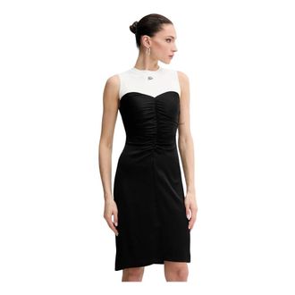 Karl Lagerfeld Mixed-Media-Kleid - - Dresses - Damen - Schwarzk - XS